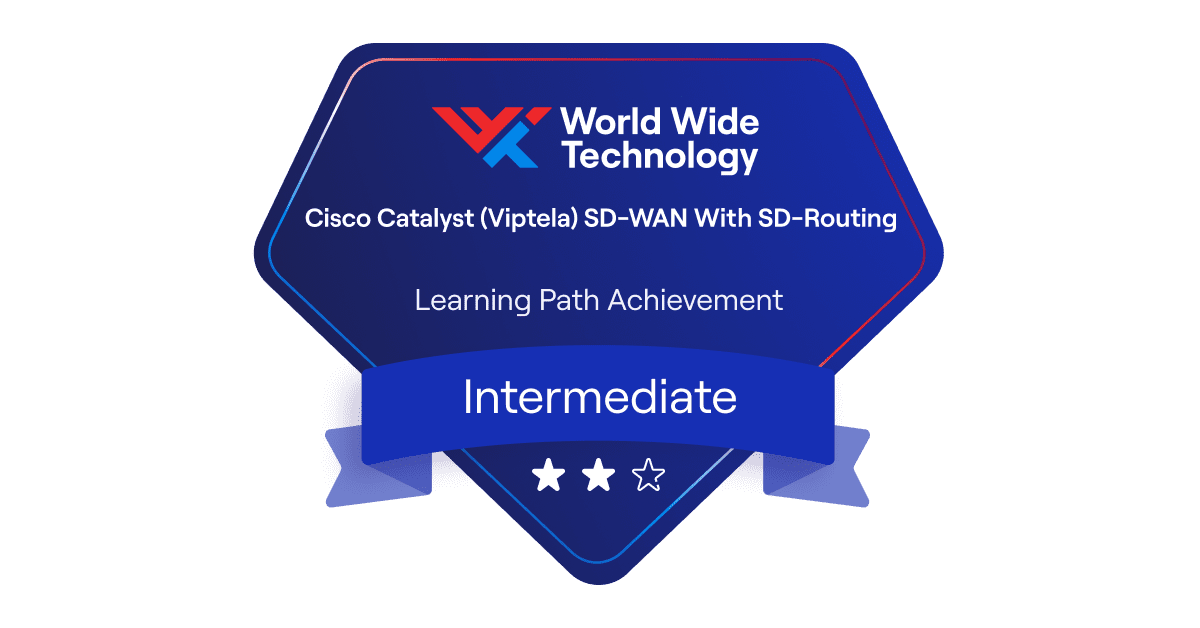 Cisco Catalyst (Viptela) SD-WAN With SD-Routing Learning Path - WWT