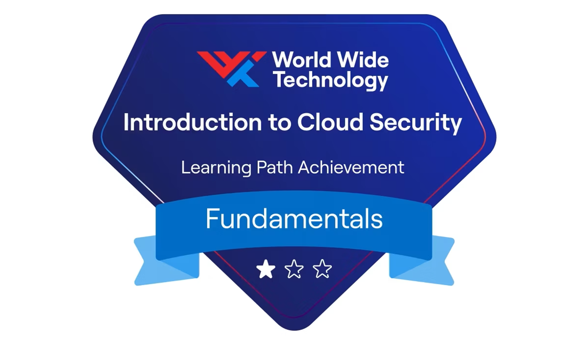 Introduction to Cloud Security Learning Path Achievement - WWT